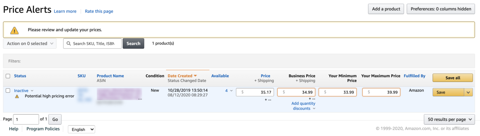How to Fix Amazon’s Potential High Price Error Alerts - Full-Time FBA